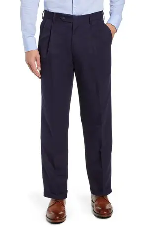 Berle Classic Fit Trousers - Navy