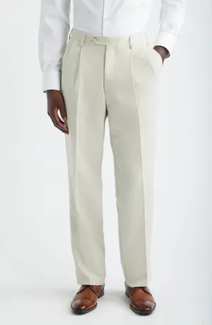 Berle Classic Fit Trousers - Stone