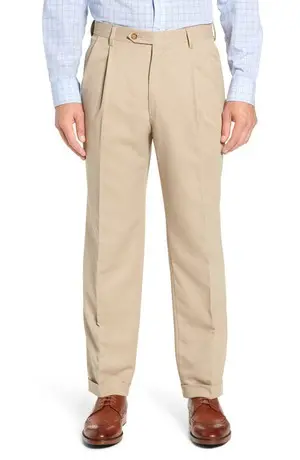 Berle Classic Fit Trousers - Tan