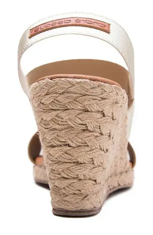 Andre Assous Allison Espadrille Wedge Slingback Sandals - Platino