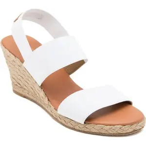 Andre Assous Allison Espadrille Wedge Slingback Sandals - White