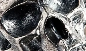 John Varvatos Skull Ring - Metallic Silver