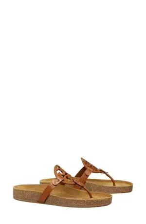 Tory Burch Miller Cloud Thong Sandal Classic Cuoio