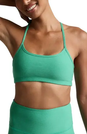 Beyond Yoga Space Dye Slim Racerback Sports Bra - Bright Emerald Heather