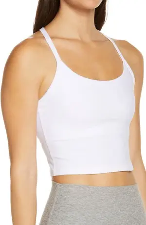 Beyond Yoga Space Dye Slim Racerback Crop Tank - Cloud White