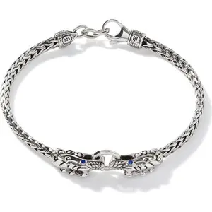John Hardy Legends Naga Blue Sapphire Station Bracelet - Silver