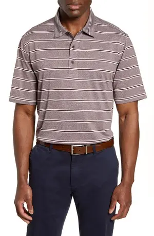 Cutter & Buck Forge Drytec Stripe Performance Polo Bordeaux