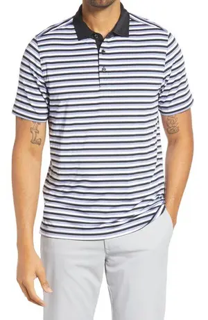 Cutter & Buck Forge Drytec Stripe Performance Polo Hyacinth