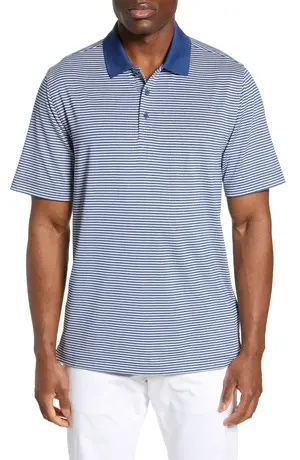 Cutter & Buck Forge Drytec Stripe Performance Polo Indigo