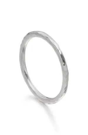 Monica Vinader Siren Hammered Ring - Silver