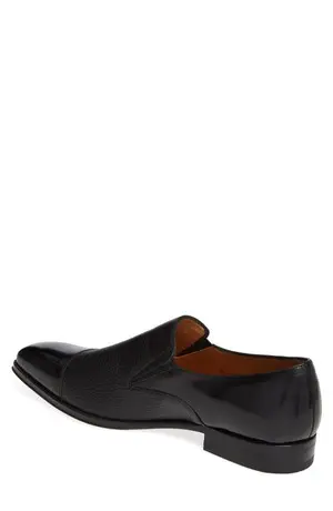 Mezlan Milani Cap Toe Slip-on - Black Leather/deerskin