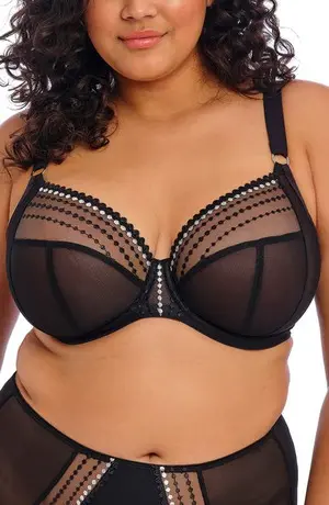 Elomi Matilda Full Figure Underwire Plunge Bra - Black