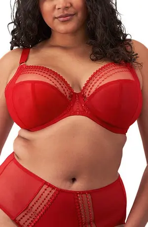 Elomi Matilda Full Figure Underwire Plunge Bra - Haute Red