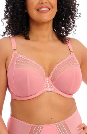 Elomi Matilda Full Figure Underwire Plunge Bra - Rose