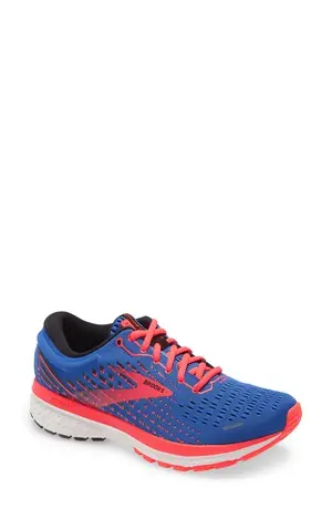 Brooks Ghost 13 Running Shoe Blue/ Coral/ White