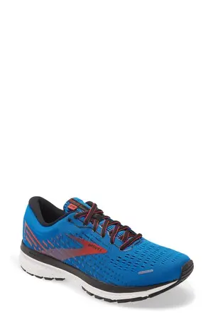 Brooks Ghost 13 Running Shoe Blue/ Red/ White
