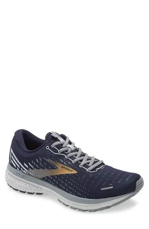 Brooks Ghost 13 Running Shoe Navy/ Grey/ Gold