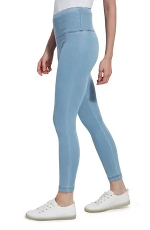 Lyssé Ntials High Waist Denim Leggings - Bleach Blue