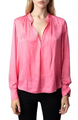 Zadig&Voltaire Tink Satin Blouse - Rubber