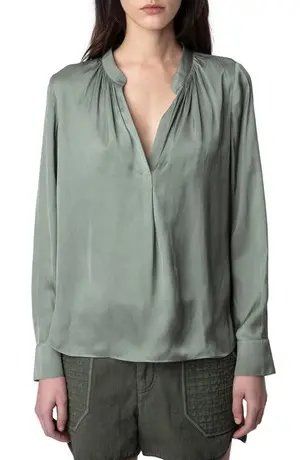 Zadig&Voltaire Zadig & Voltaire Tink Satin Blouse Trellis