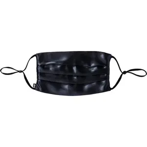 Slip Pure Silk Adult Pleated Face Covering - Black