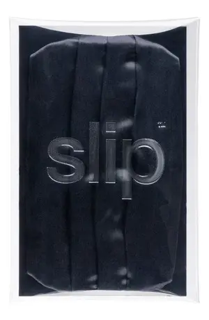 Slip Pure Silk Adult Pleated Face Covering - Black