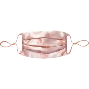 Slip Pure Silk Adult Pleated Face Covering Desert Rose