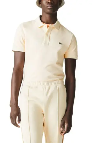 Lacoste Slim Fit Piqué Polo Naturel Clair