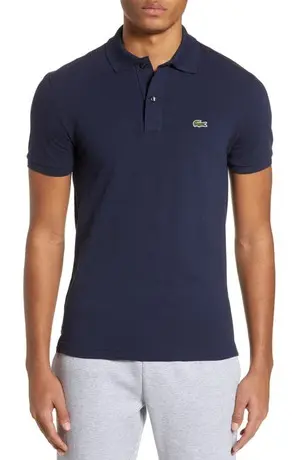 Lacoste Slim Fit Piqué Polo - Navy Blue