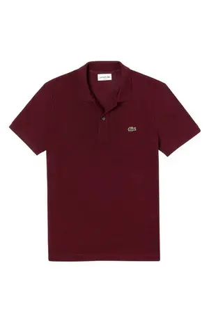 Lacoste Slim Fit Piqué Polo Vine Chine