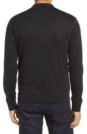 Robert Barakett Georgia Pima Cotton Varsity Jacket - Black