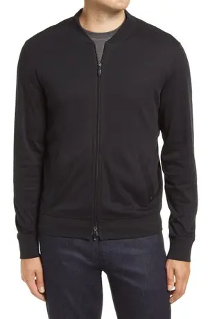 Robert Barakett Georgia Pima Cotton Varsity Jacket - Black