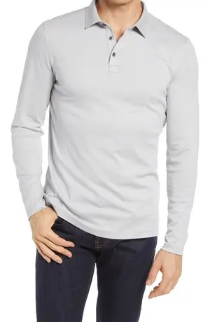 Robert Barakett ROBERT BARAKETT Georgia Long Sleeve Polo Chalk