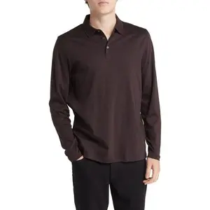 Robert Barakett ROBERT BARAKETT Georgia Long Sleeve Polo Chocolate
