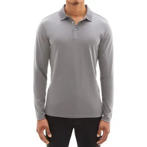 Robert Barakett ROBERT BARAKETT Georgia Long Sleeve Polo Griffin Grey