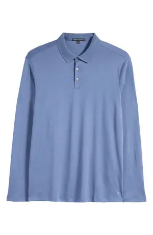 Robert Barakett Georgia Long Sleeve Polo - Vintage Bl