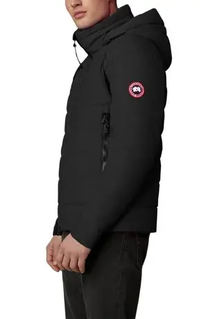Canada Goose Updated Hybridge Base Hooded Down Jacket - Black