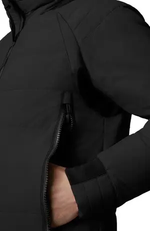 Canada Goose Updated Hybridge Base Hooded Down Jacket - Black