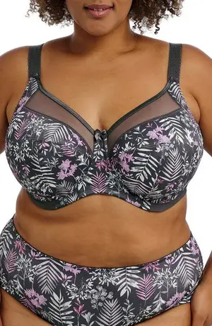 GODDESS Kayla Full Figure Underwire Bra Charcoal