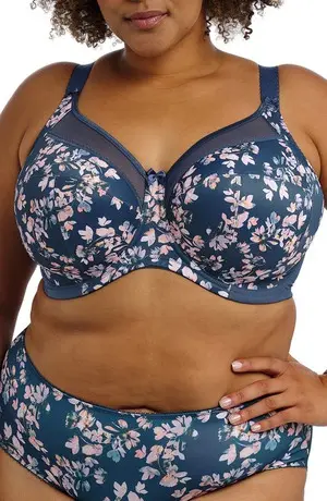 GODDESS Kayla Full Figure Underwire Bra Teal Blossom