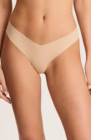 Commando Microfiber Thong Beige