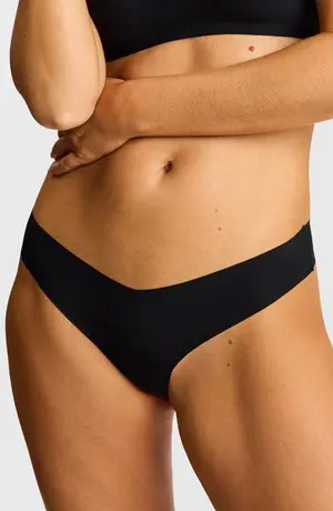 Commando Microfiber Thong - Black