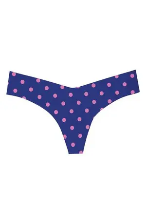 Commando Microfiber Thong Button Navy