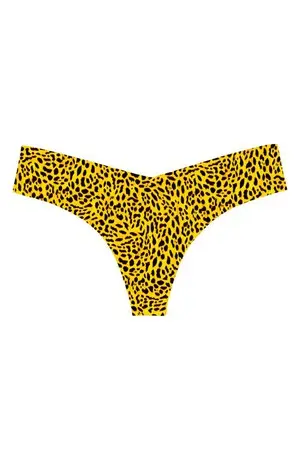 Commando Microfiber Thong Yellow Spots