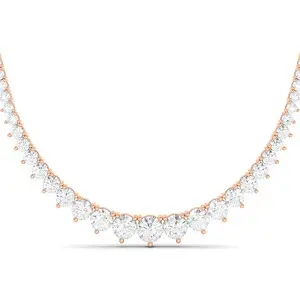HAUTECARAT Lab Created Diamond Necklace - Rose Gold