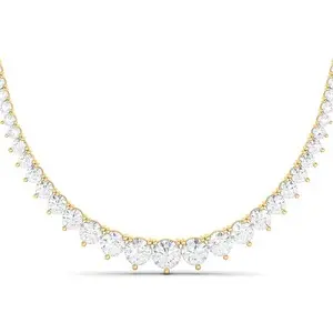 HAUTECARAT Lab Created Diamond Necklace - Yellow Gold