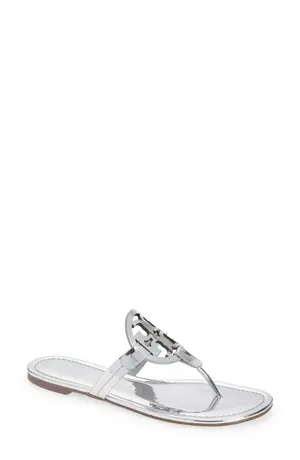 Tory Burch Miller Sandal Metallic Silver