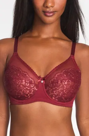 Wacoal Retro Chic Underwire Bra - Cabernet