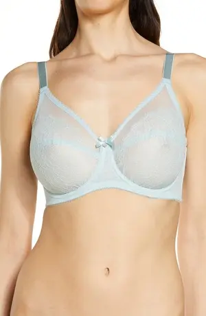 Wacoal Retro Chic Full Figure Underwire Bra Cloud Blue