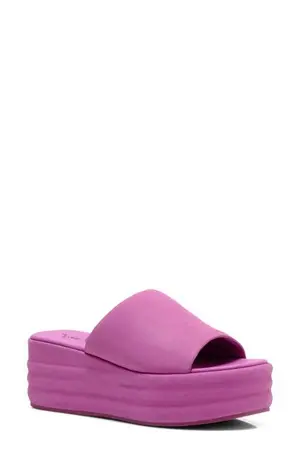 Free People Harbor Platform Sandals Fuchsia Flirt